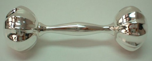 Sterling Silver Silver Baby Chime Rattle
